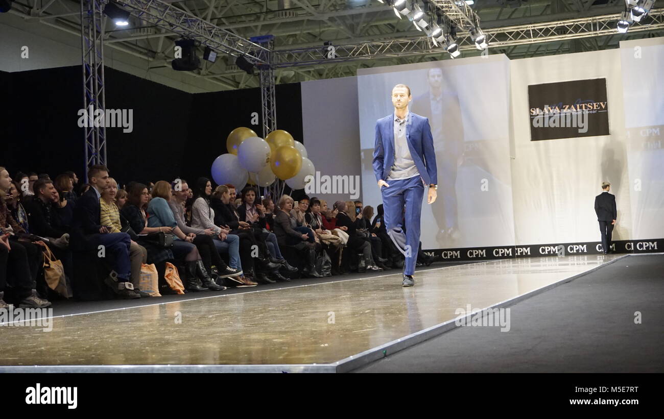 Catwalk model show in Moscow Stock Photo - Alamy
