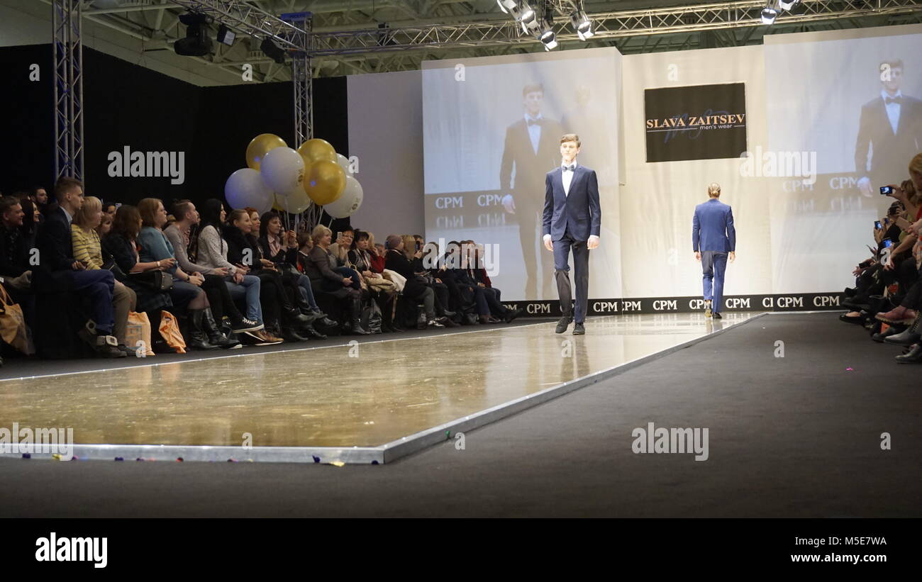 Catwalk model show in Moscow Stock Photo - Alamy