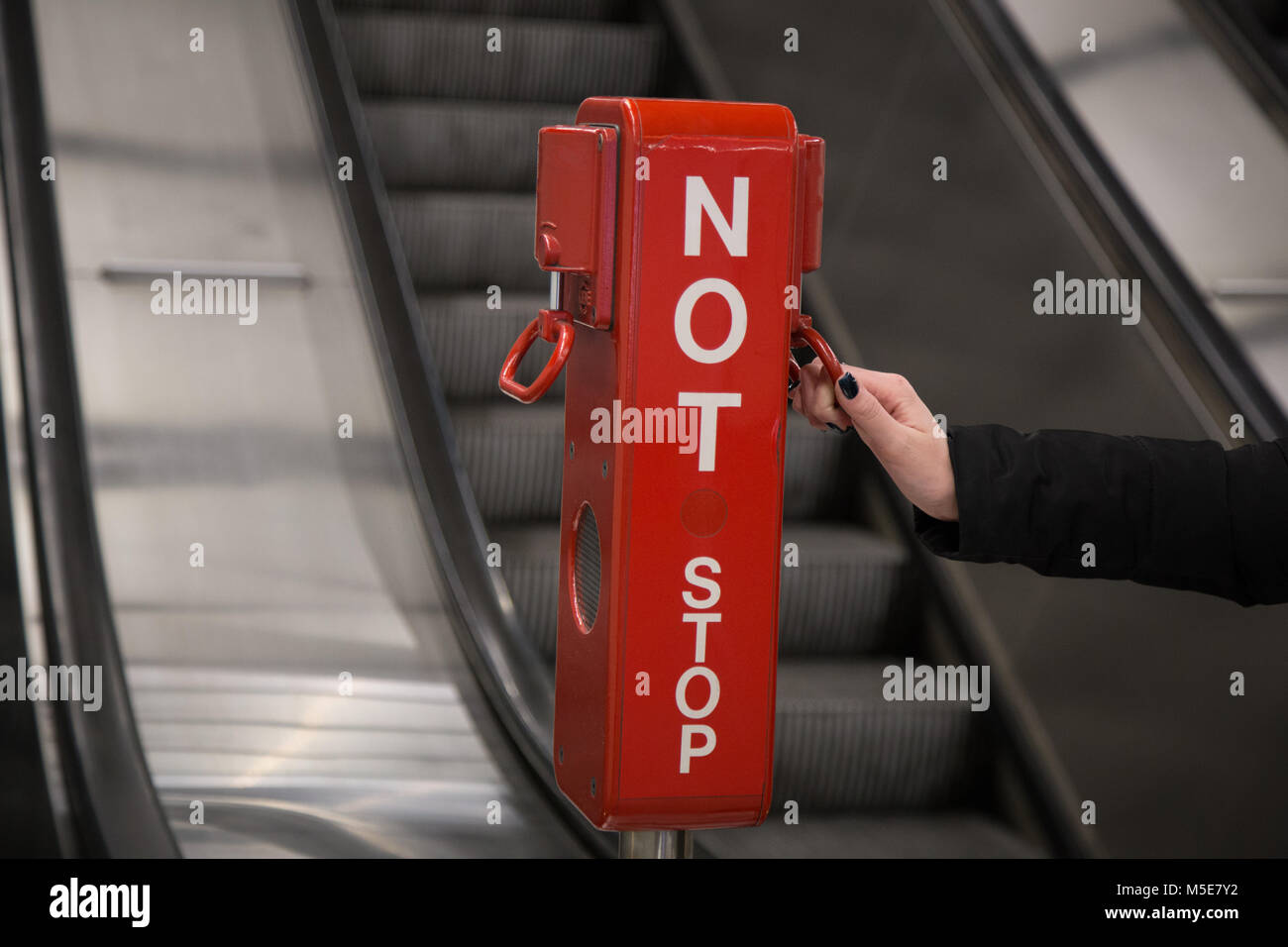Emergency brake concept Stock Photo - Alamy