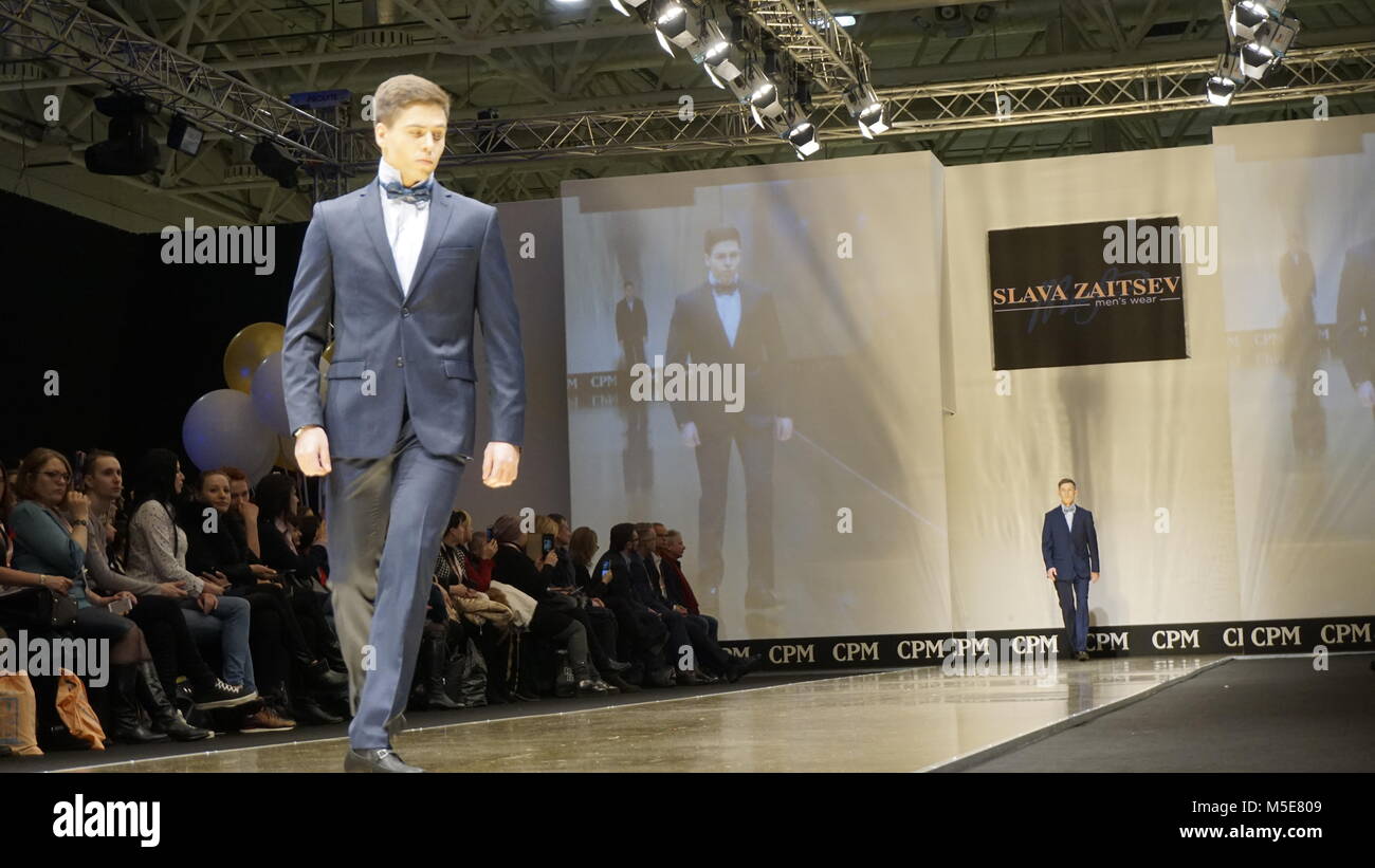 Catwalk model show in Moscow Stock Photo - Alamy