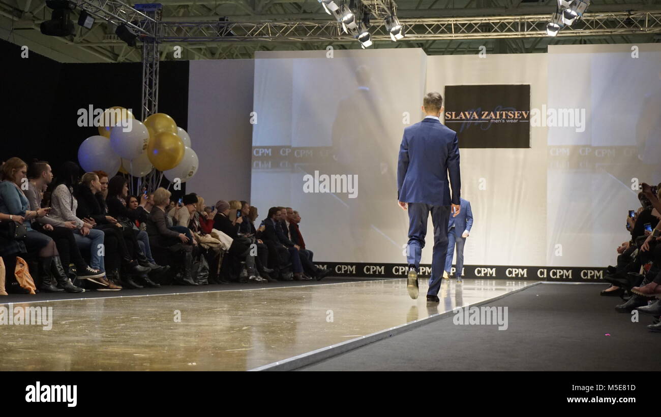Catwalk model show in Moscow Stock Photo - Alamy