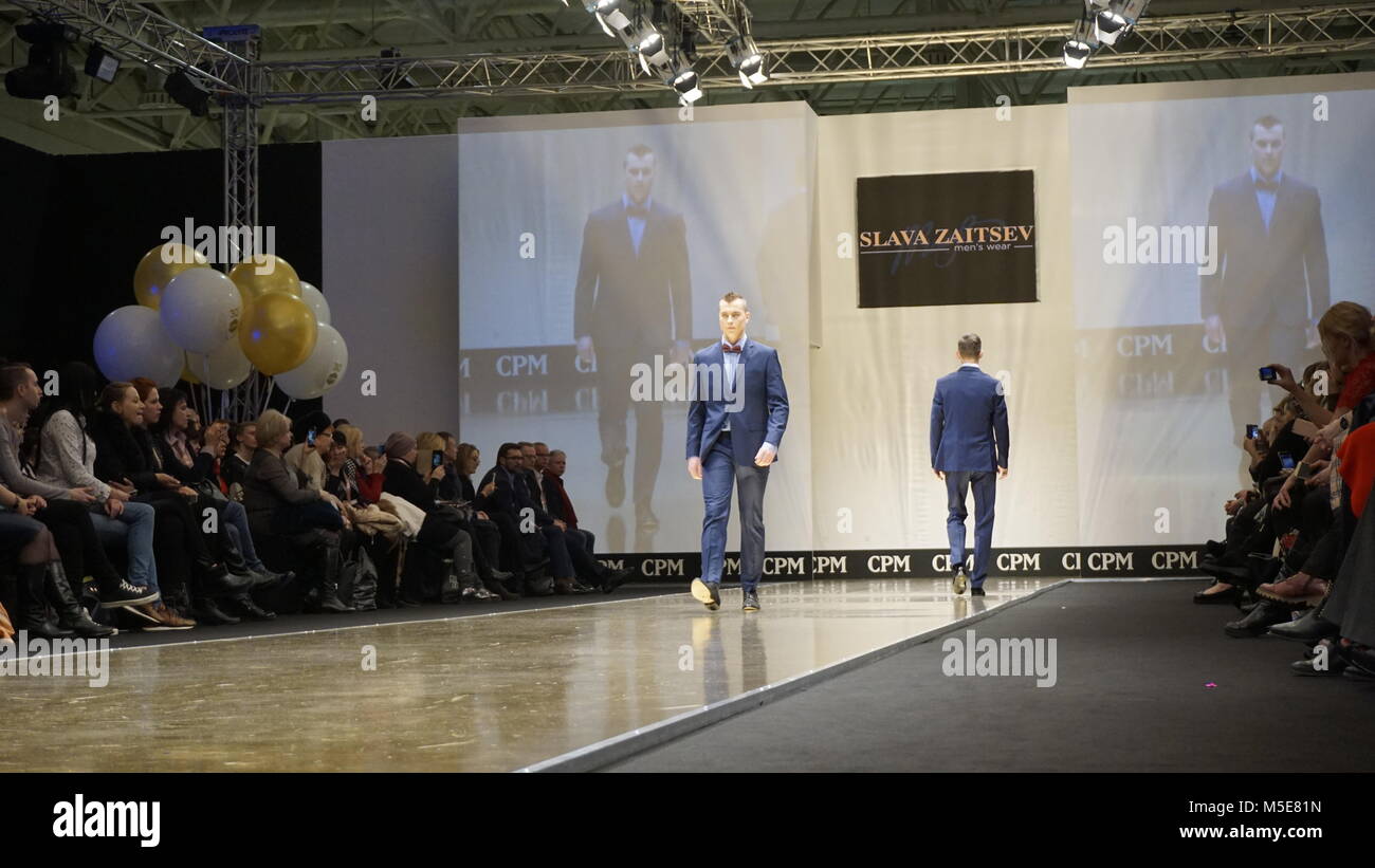 Catwalk model show in Moscow Stock Photo - Alamy