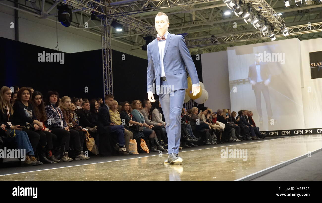Catwalk model show in Moscow Stock Photo - Alamy