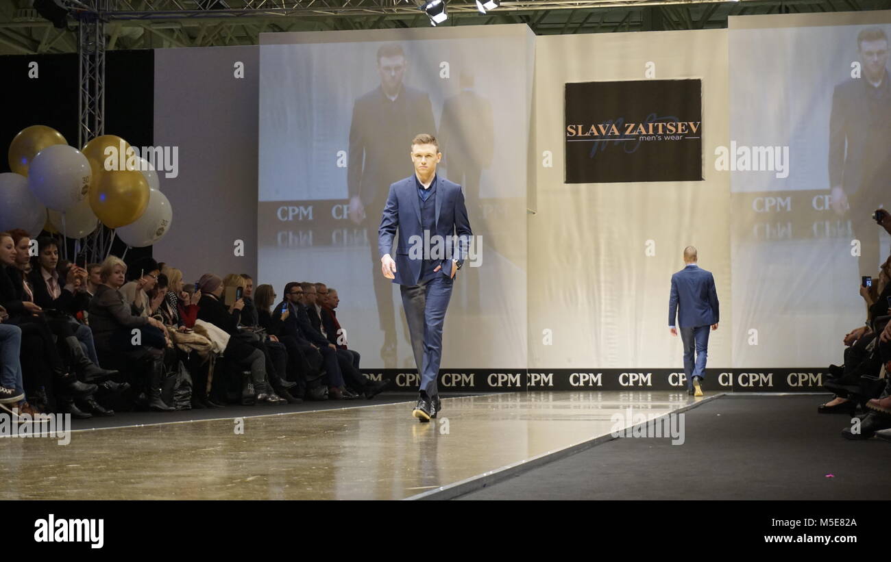 Catwalk model show in Moscow Stock Photo - Alamy