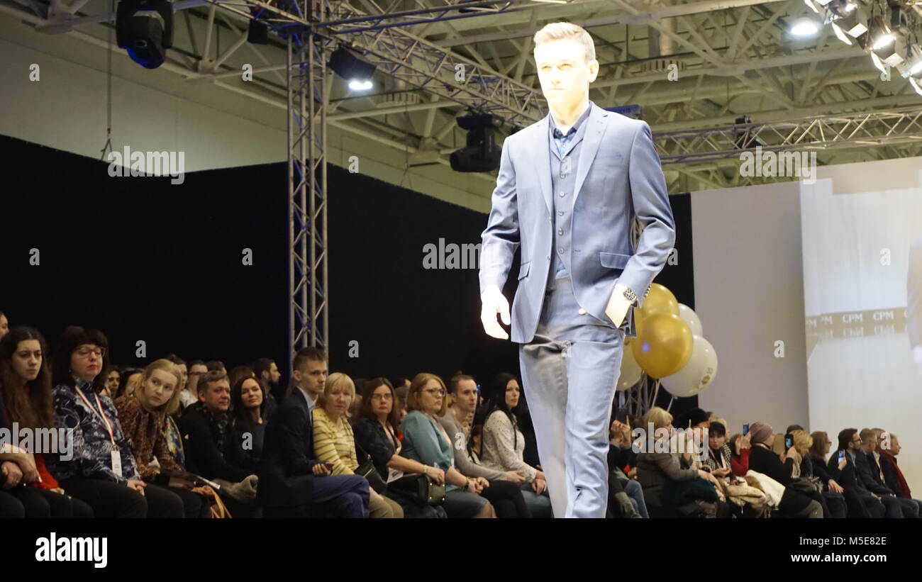 Catwalk model show in Moscow Stock Photo - Alamy