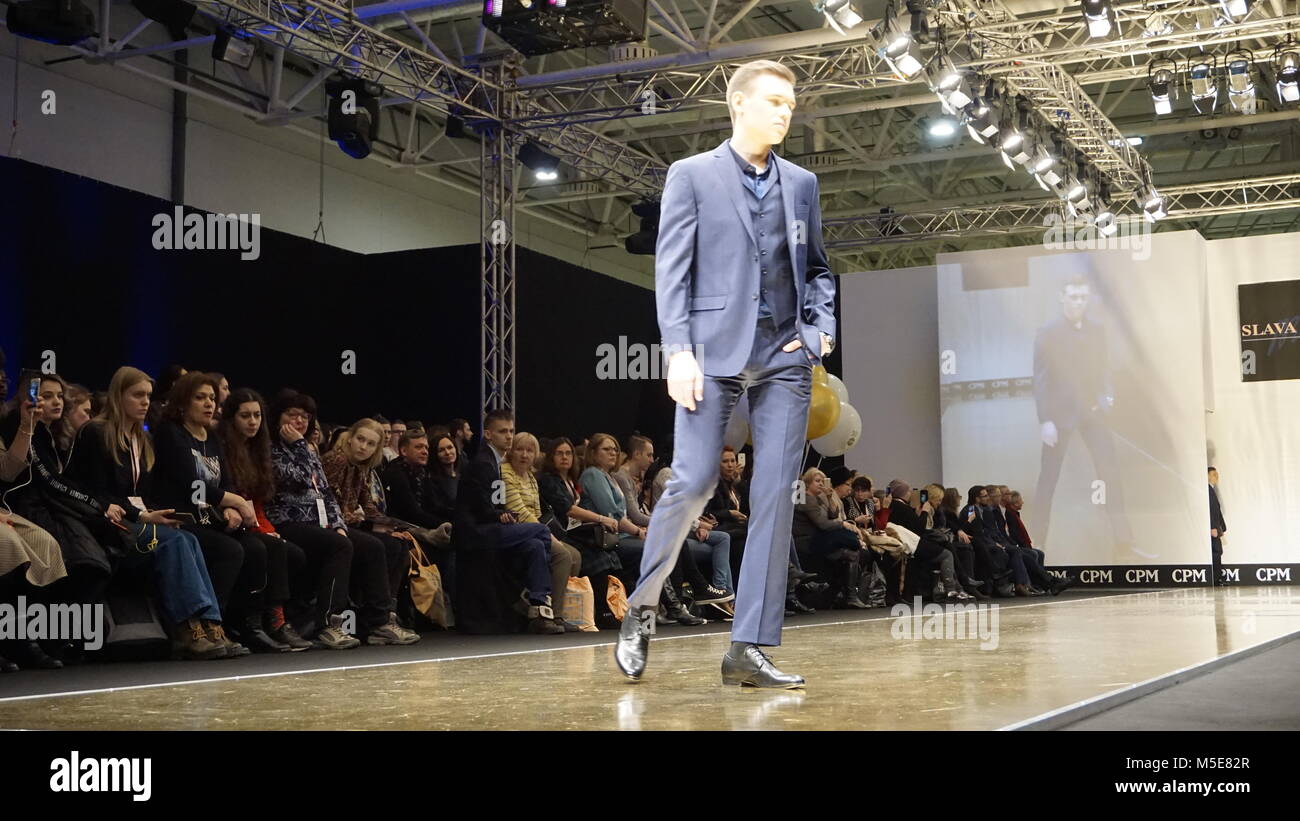 Catwalk model show in Moscow Stock Photo - Alamy