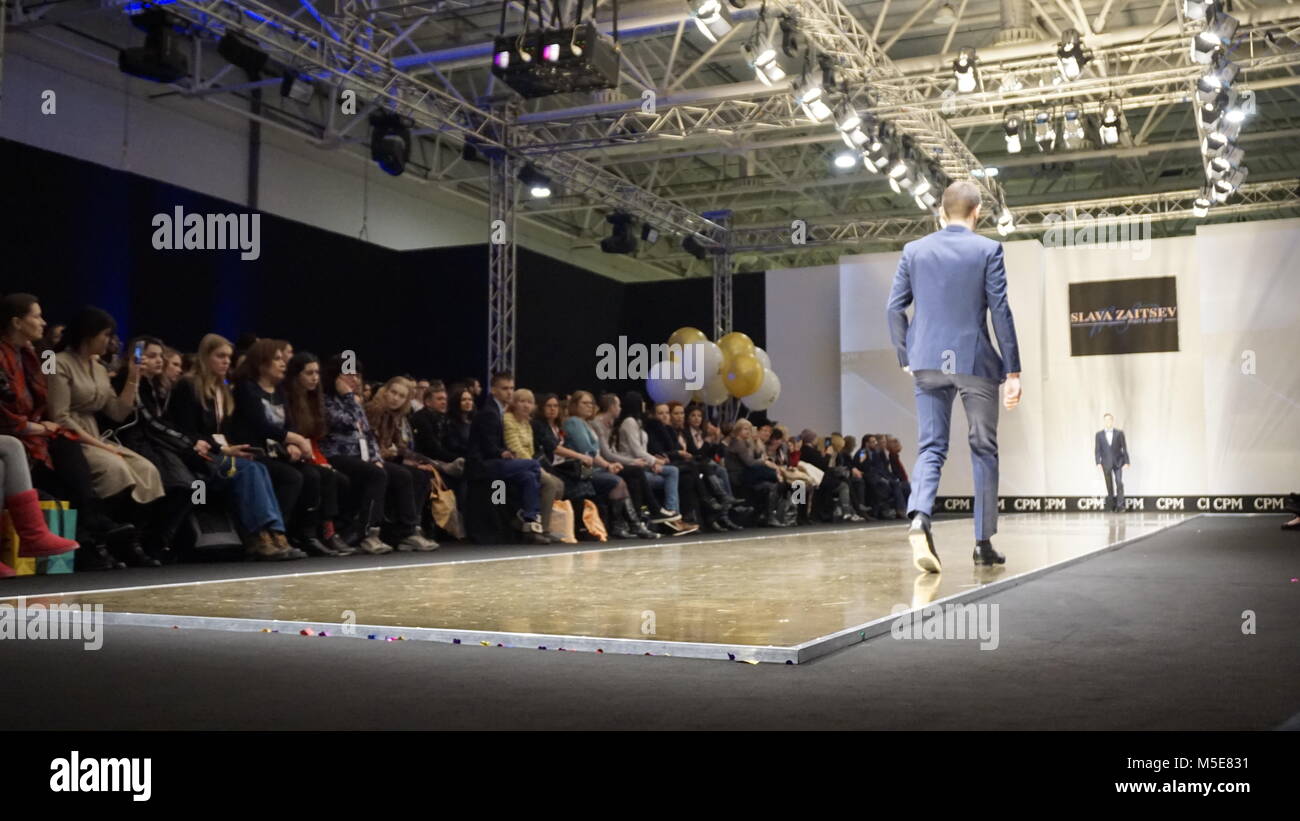 Catwalk model show in Moscow Stock Photo - Alamy