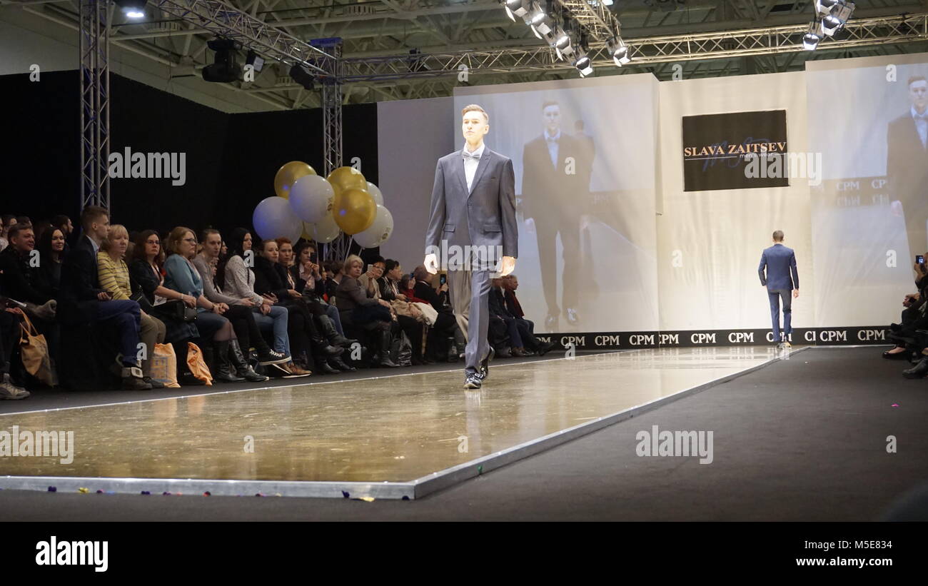 Catwalk model show in Moscow Stock Photo - Alamy