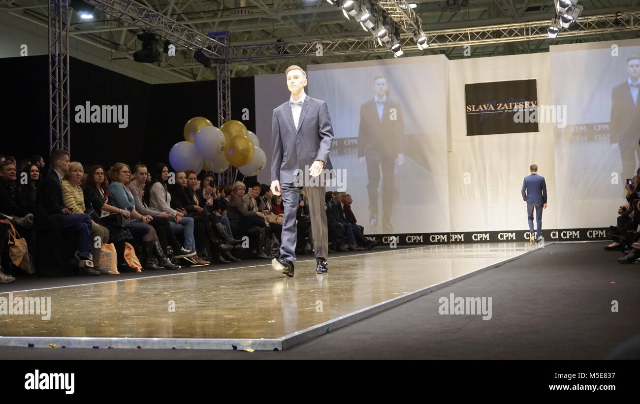 Catwalk model show in Moscow Stock Photo - Alamy