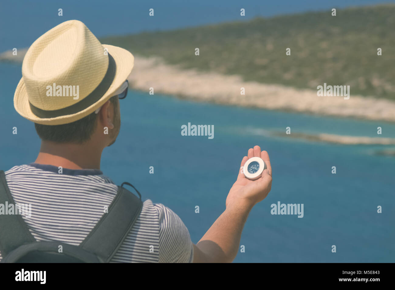 Man Using Compass Outdoors High Resolution Stock Photography and Images ...