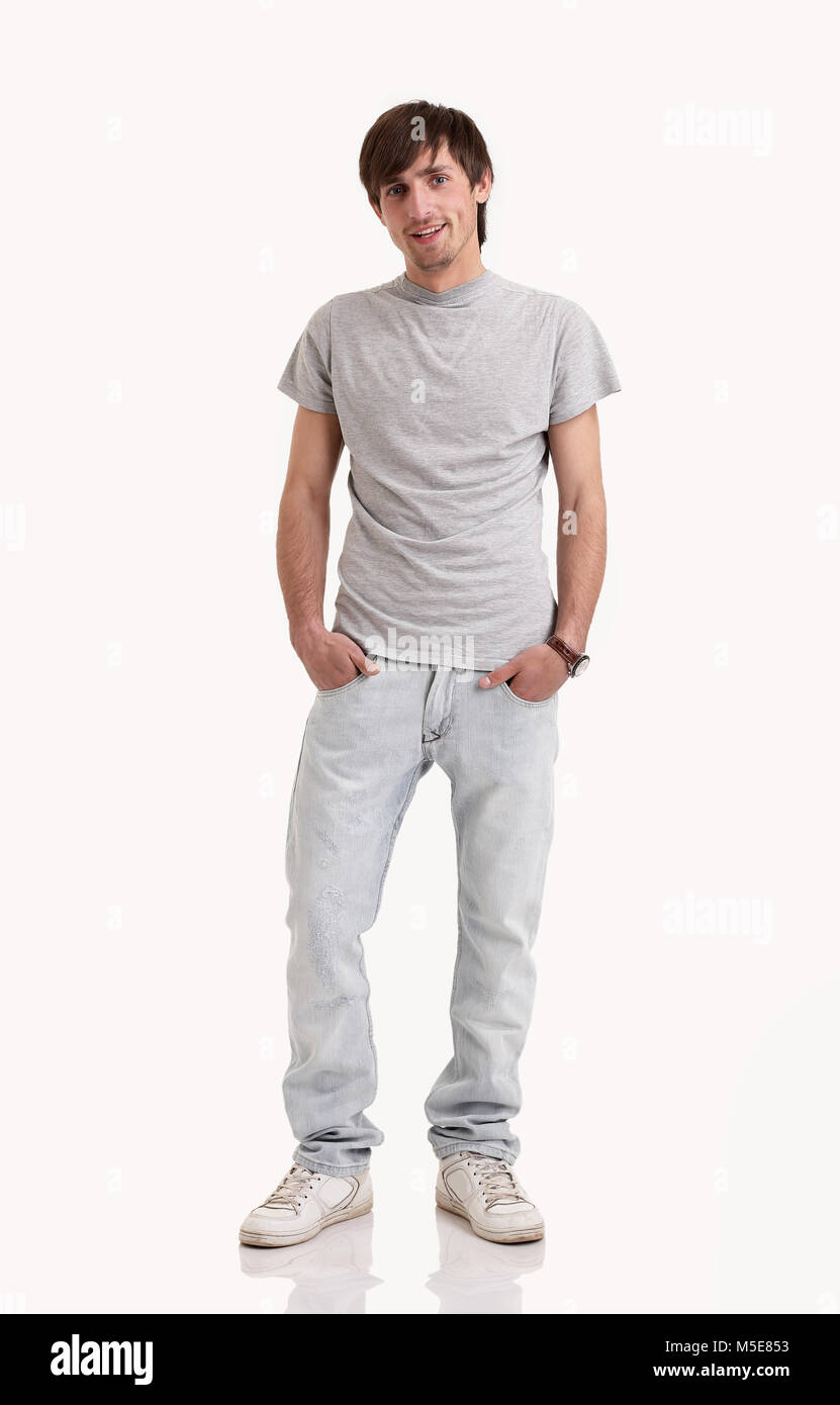 in full growth.stylish young man Stock Photo - Alamy