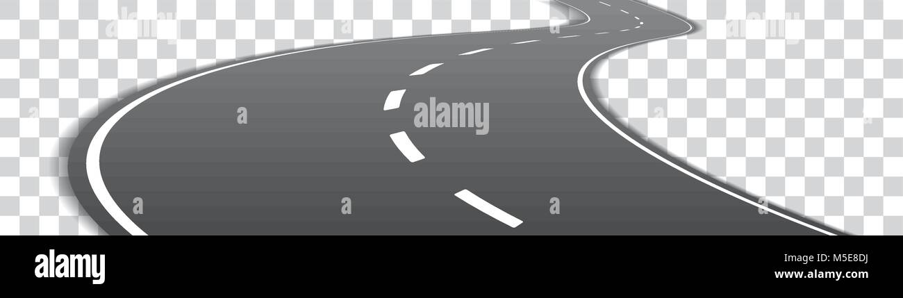 Vector winding road isolated on transparent background Stock Vector ...