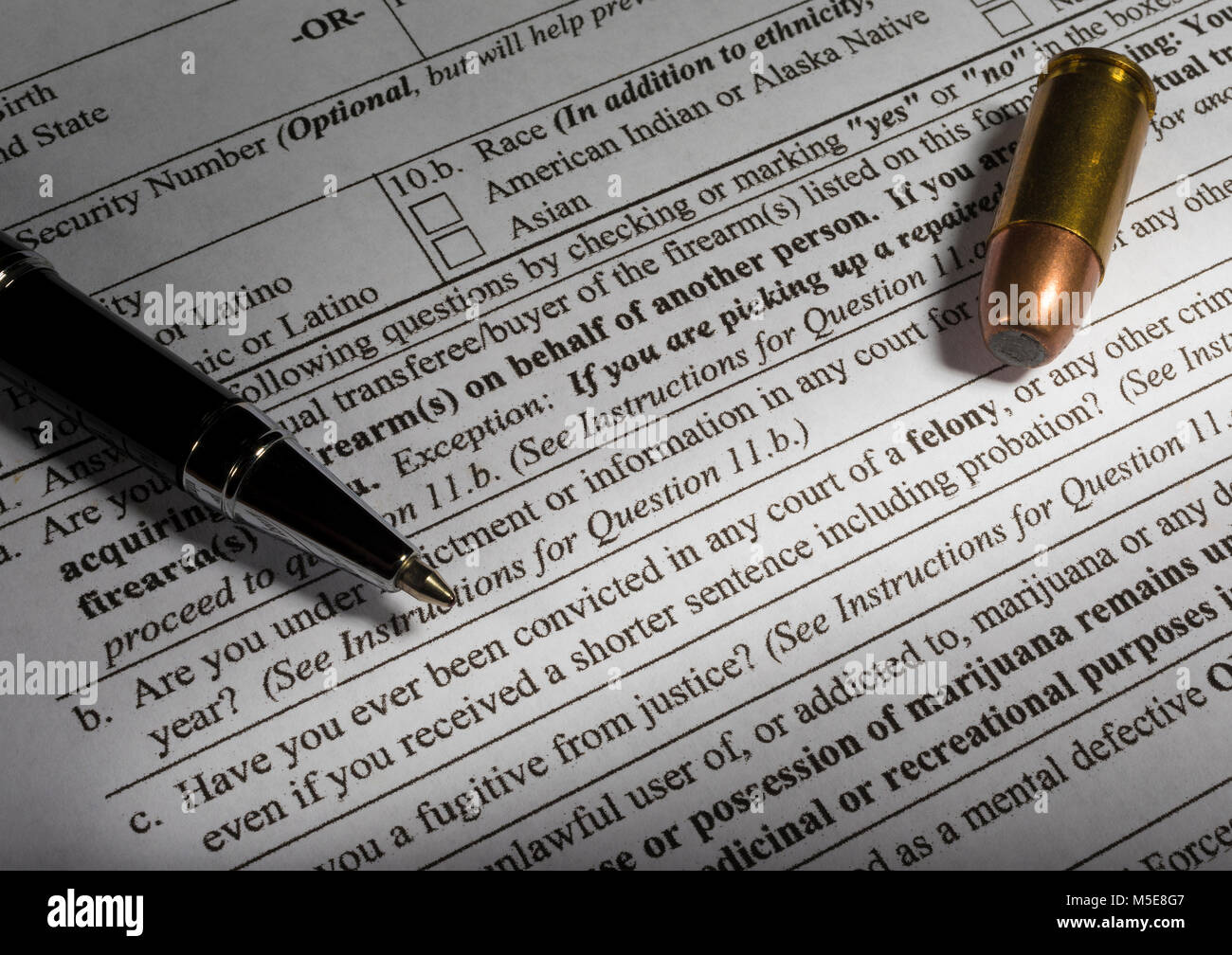 FBI's felony question on its NICS form to buy a gun with a pen and ammo ...