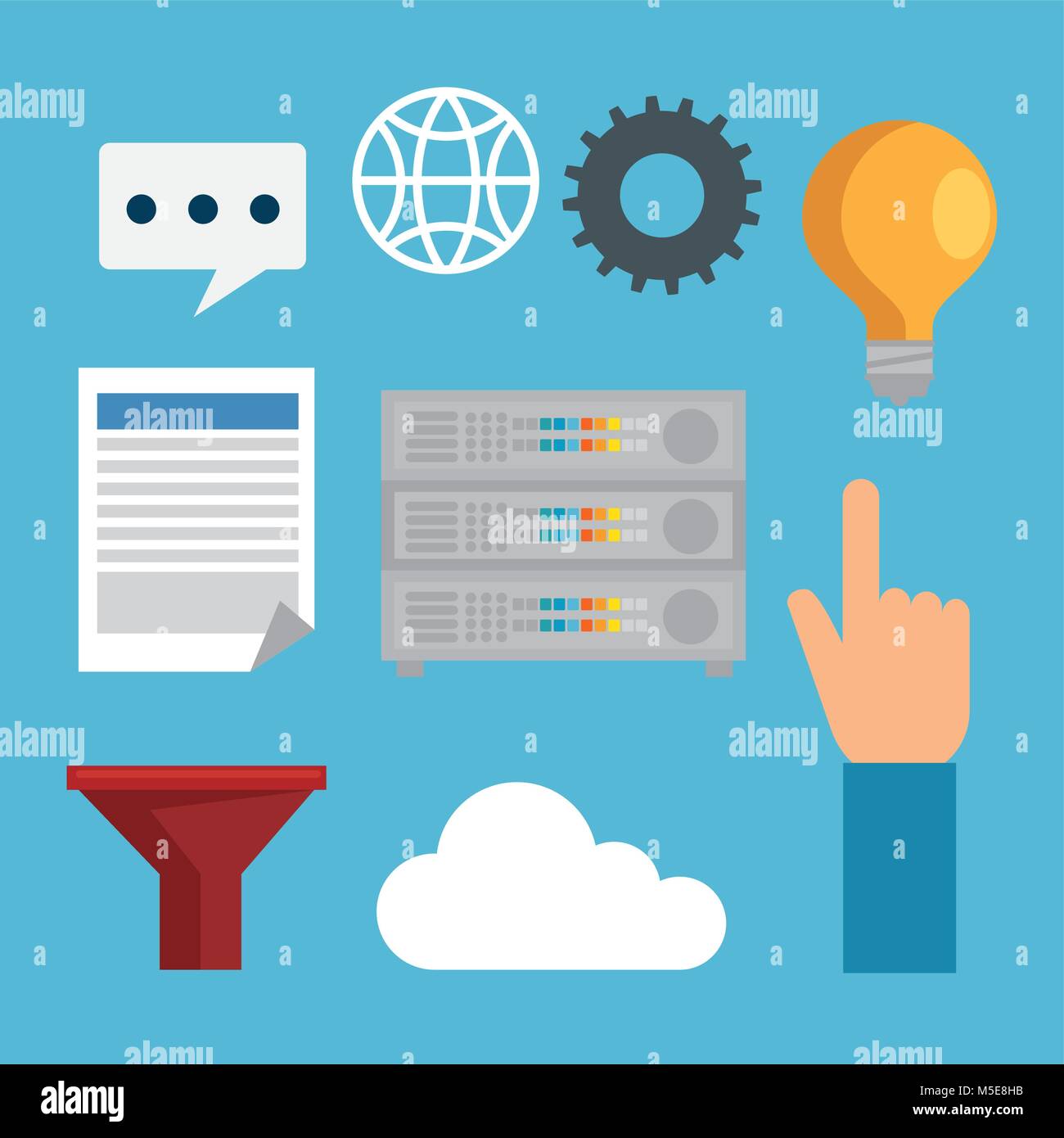 big data set icons Stock Vector Image & Art - Alamy