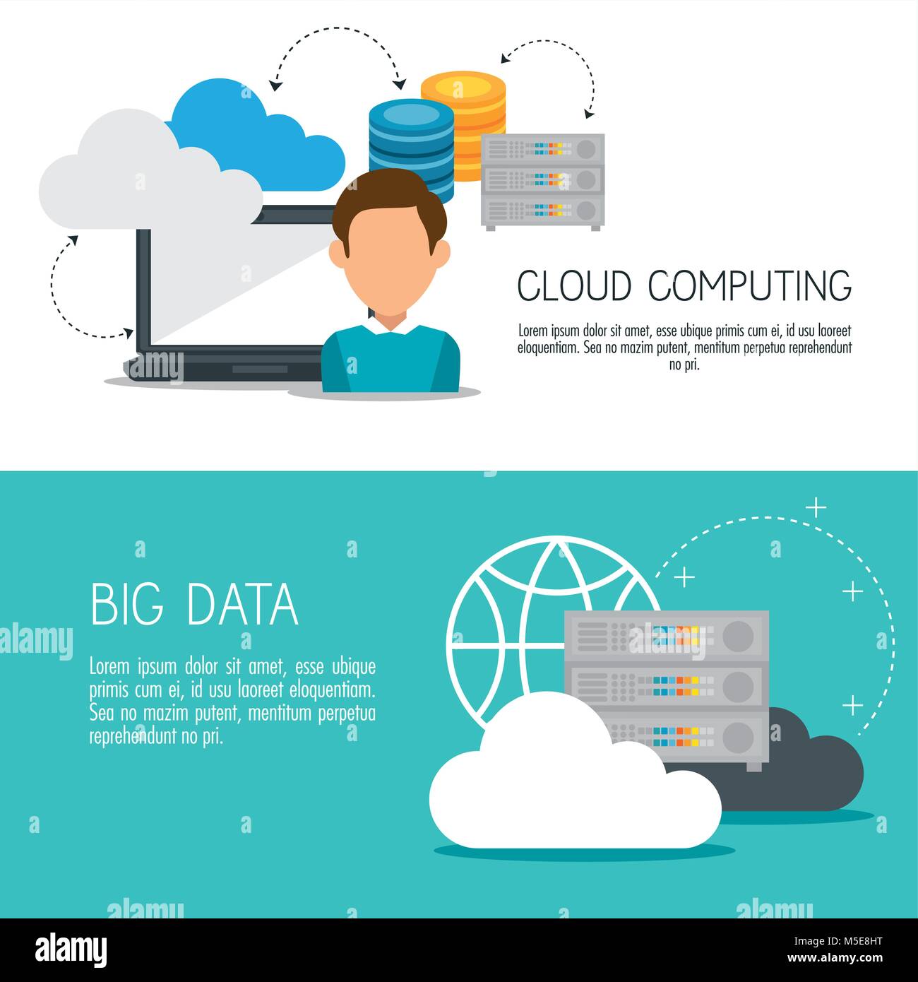 big data set icons Stock Vector Image & Art - Alamy