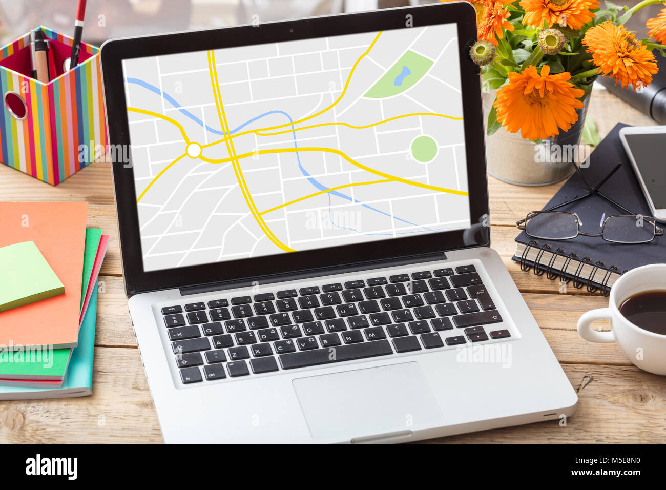 Digital location maps hi-res stock photography and images - Alamy