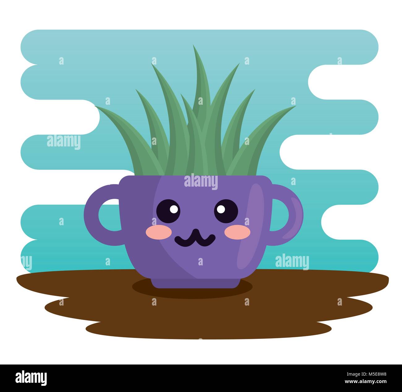 cute plant in pot kawaii character Stock Vector Image & Art - Alamy
