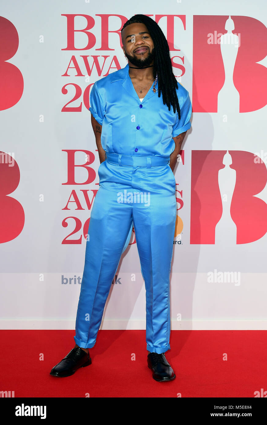 MNEK attending the Brit Awards at the O2 Arena, London Stock Photo - Alamy