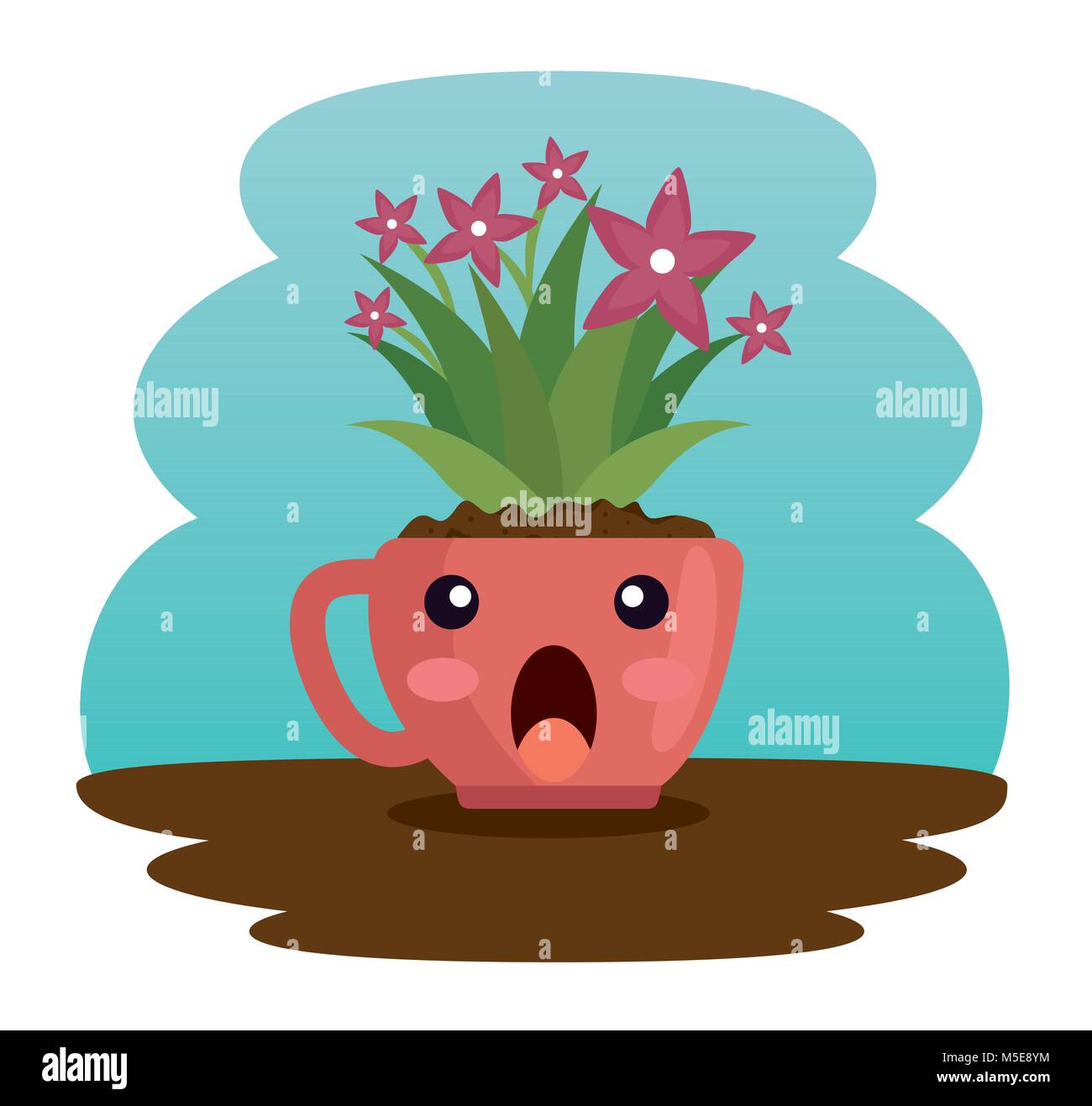 cute plant in pot kawaii character Stock Vector Image & Art - Alamy