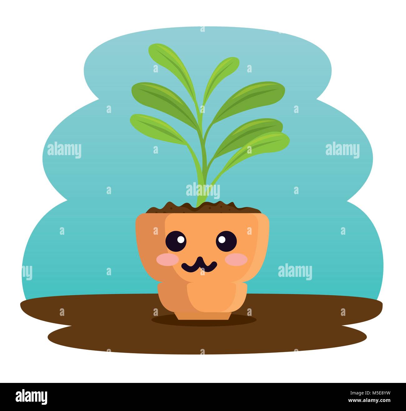 cute plant in pot kawaii character Stock Vector Image & Art - Alamy