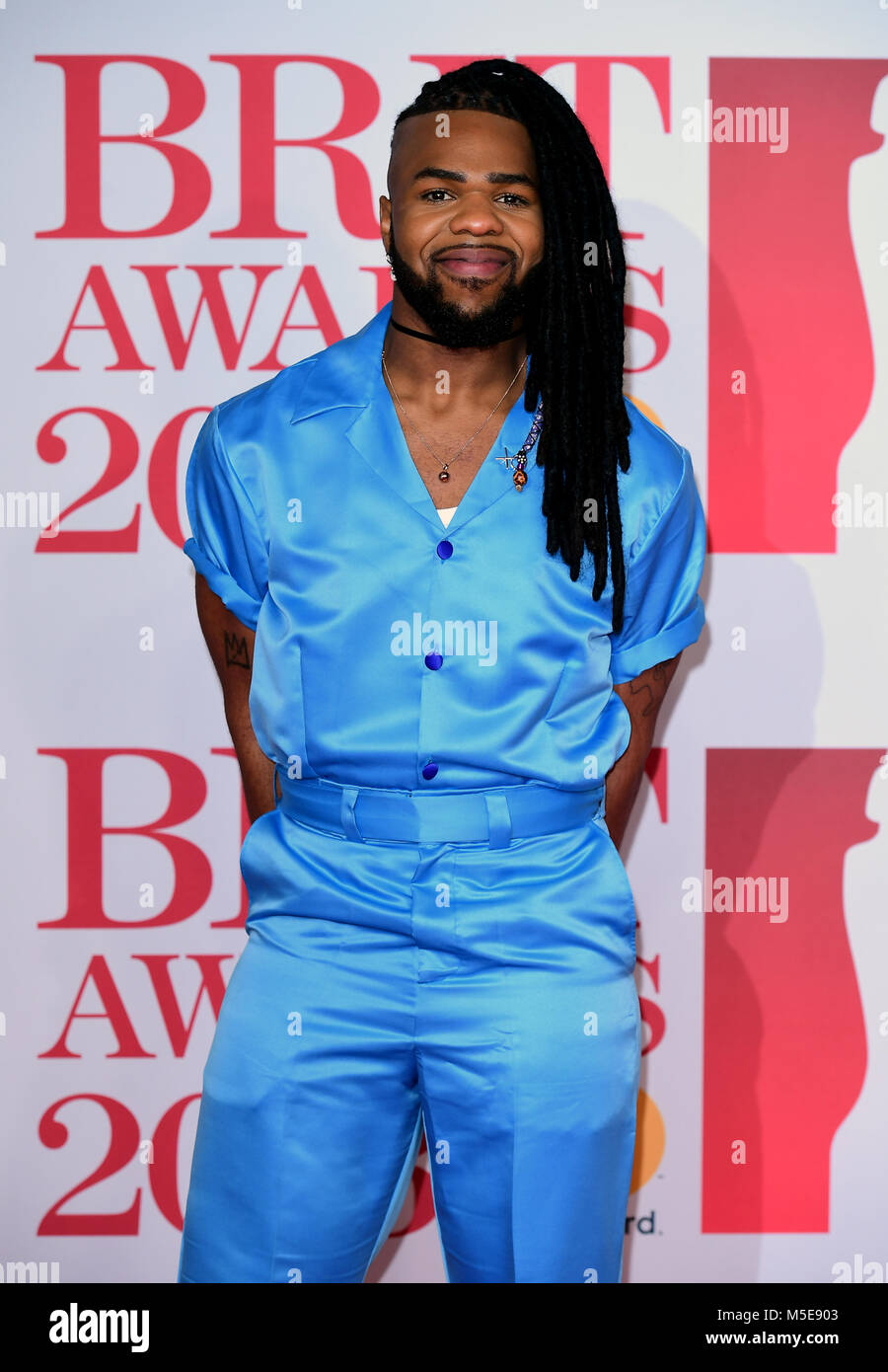 MNEK attending the Brit Awards at the O2 Arena, London Stock Photo - Alamy