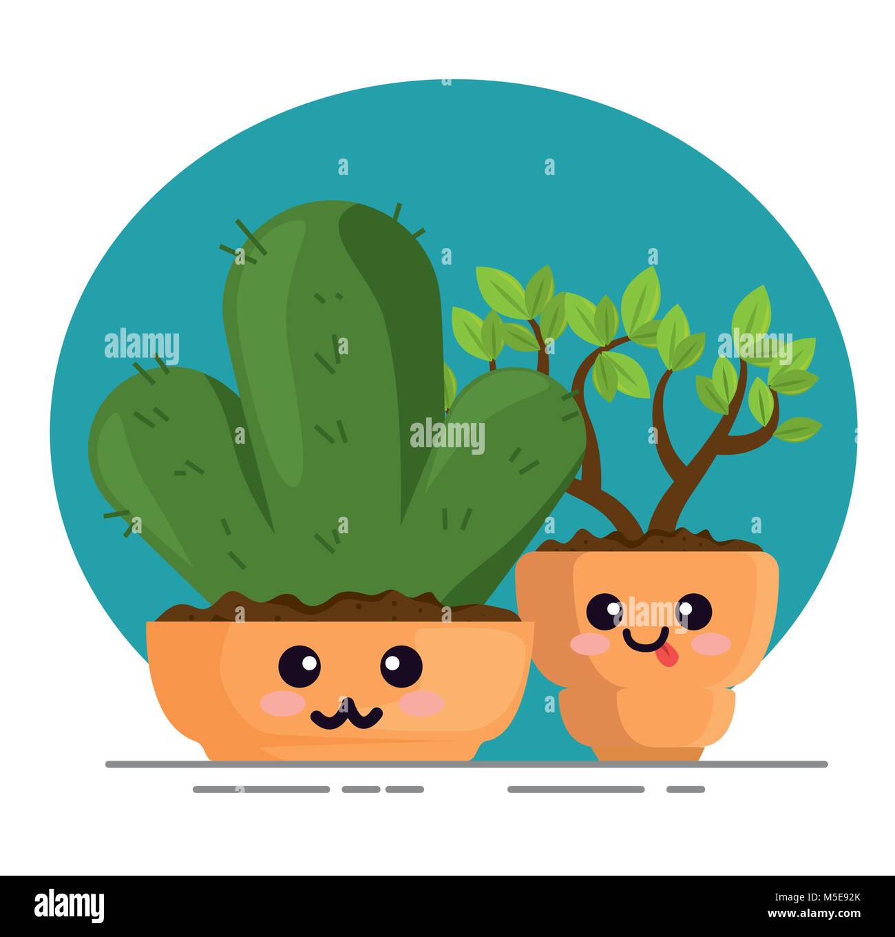 cute plant in pot kawaii character Stock Vector Image & Art - Alamy