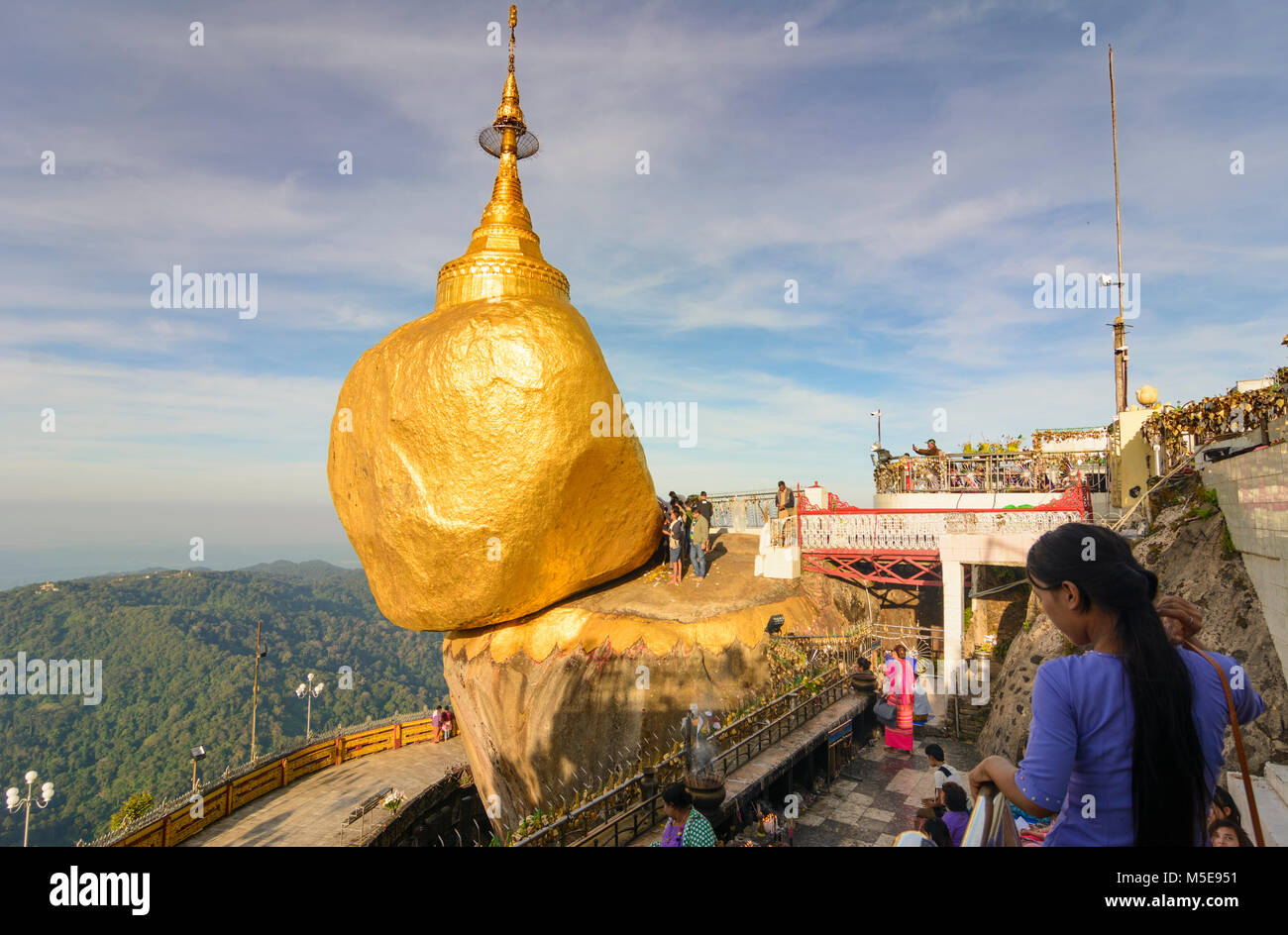 Kyaikto: mount Kyaiktiyo Pagoda (Golden Rock), , Mon State, Myanmar ...