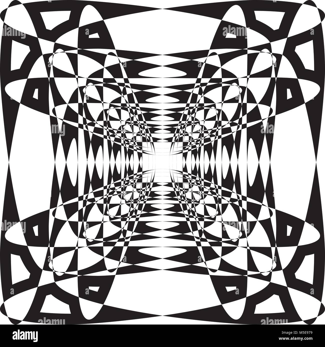 Arabesque stellar ship abstract black on transparent background Stock ...