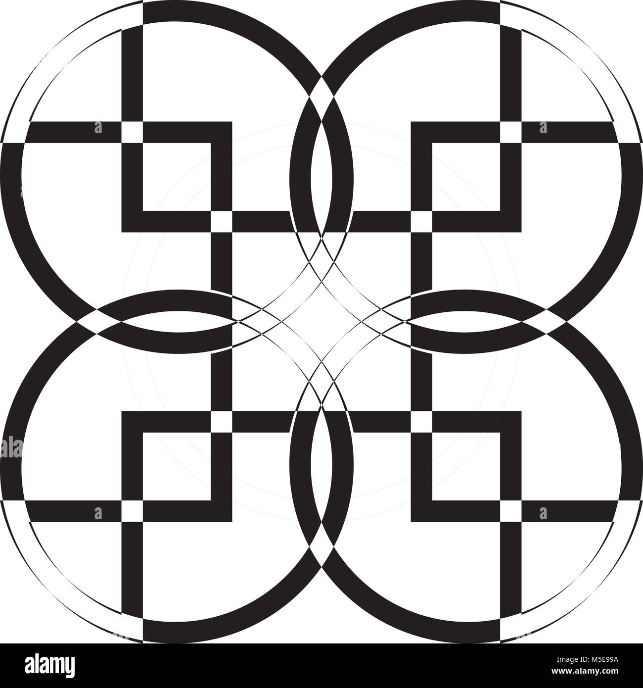 Arabesque fence project circle and square black on transparent ...