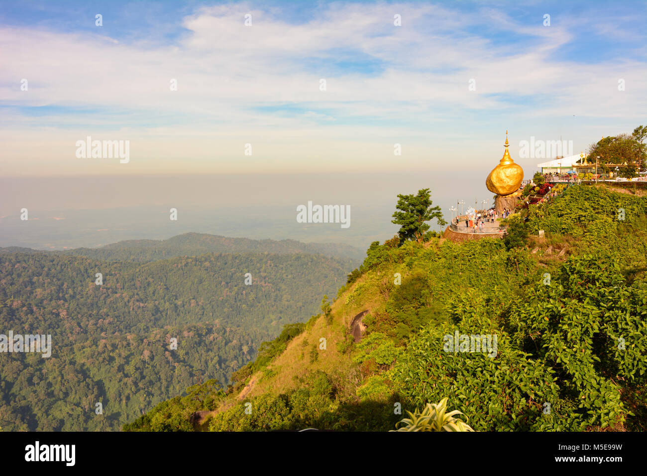 Kyaikto: mount Kyaiktiyo Pagoda (Golden Rock), , Mon State, Myanmar ...