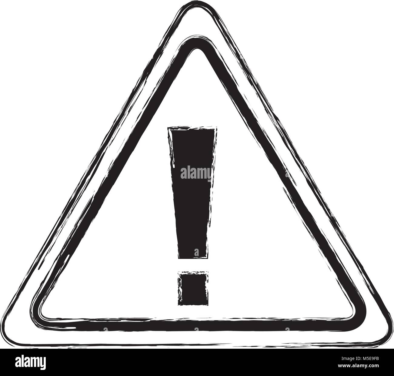 Doodle exclamation mark icon warning Stock Vector Images - Alamy