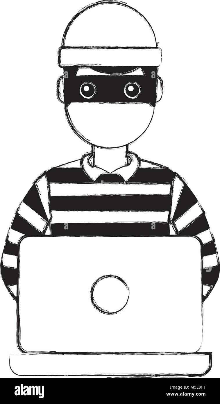 hacker male character working in laptop Stock Vector Image & Art - Alamy hacker male character working in laptop Stock Vector Image & Art - Alamy