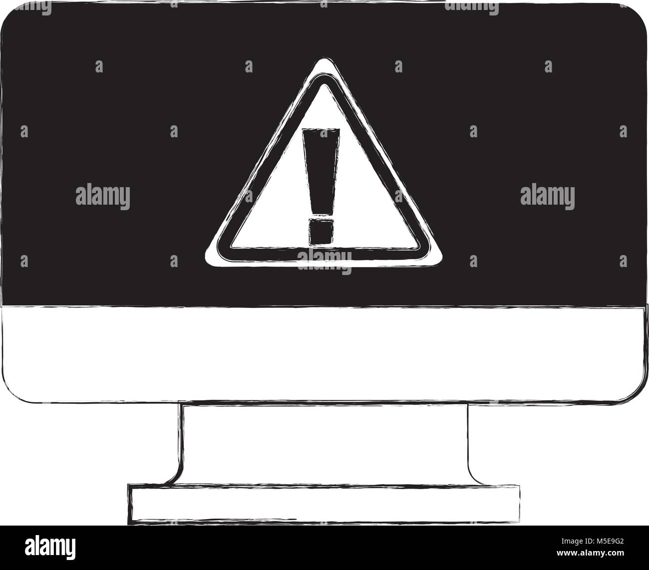 screen computer sign warning alert virus Stock Vector Image & Art - Alamy