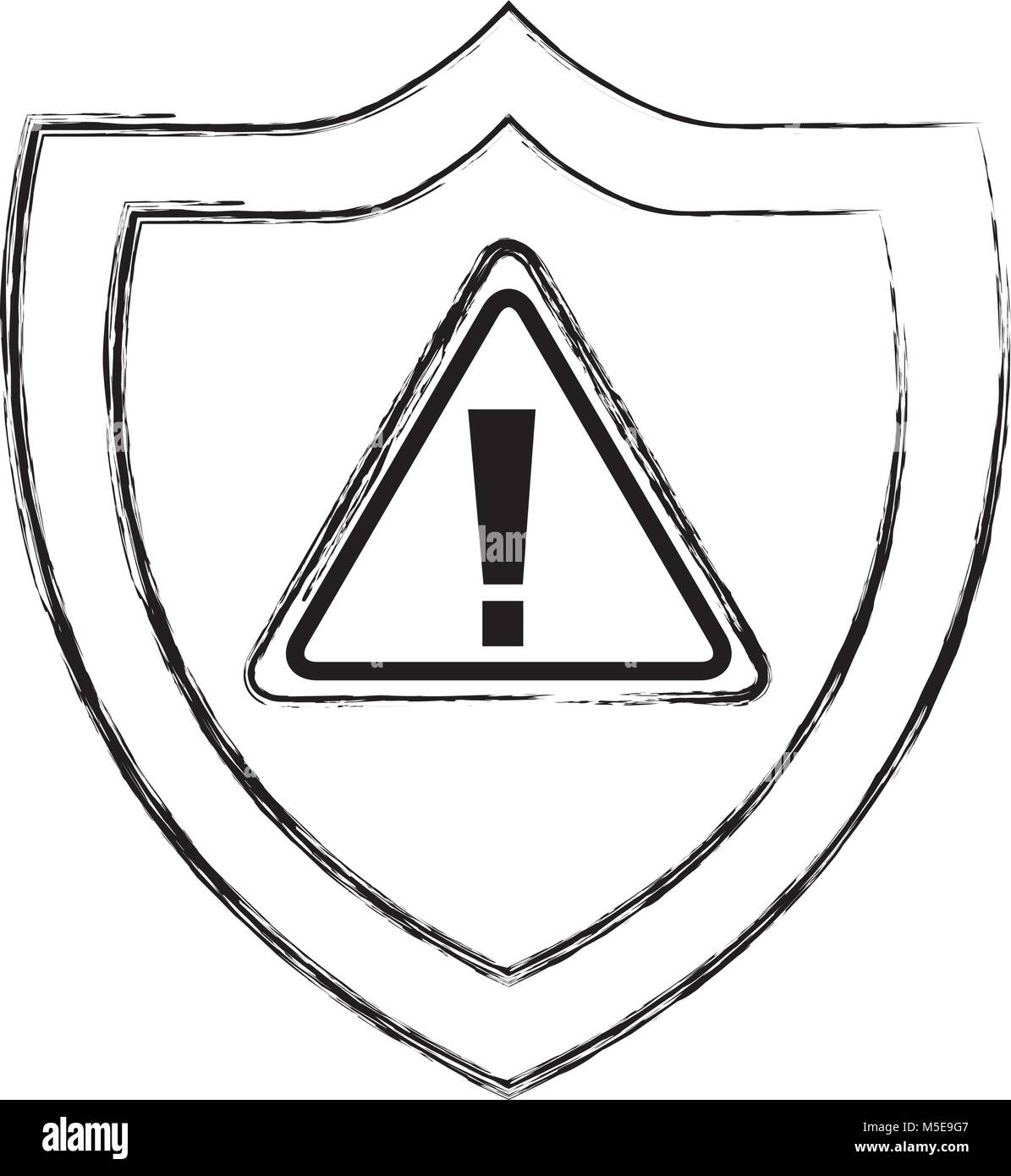 Alert risk icon doodle hi-res stock photography and images - Alamy