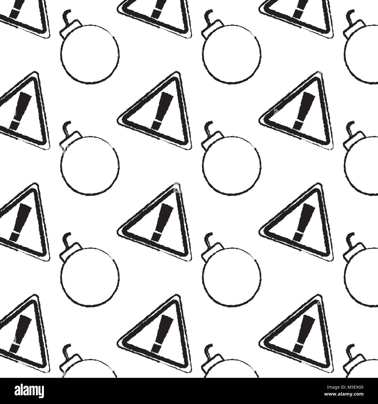 bomb warning alert error sign pattern image Stock Vector Image & Art ...