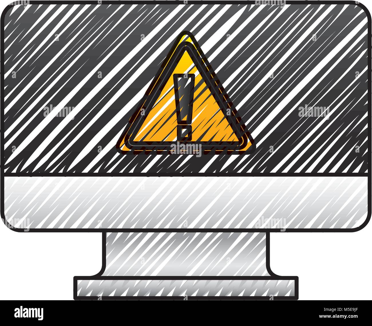 screen computer sign warning alert virus Stock Vector Image & Art - Alamy