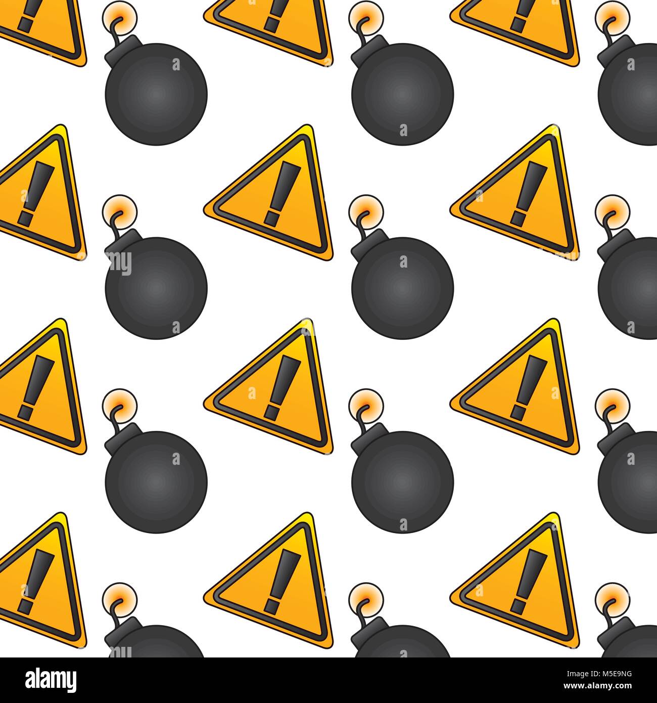 bomb warning alert error sign pattern image Stock Vector Image & Art ...