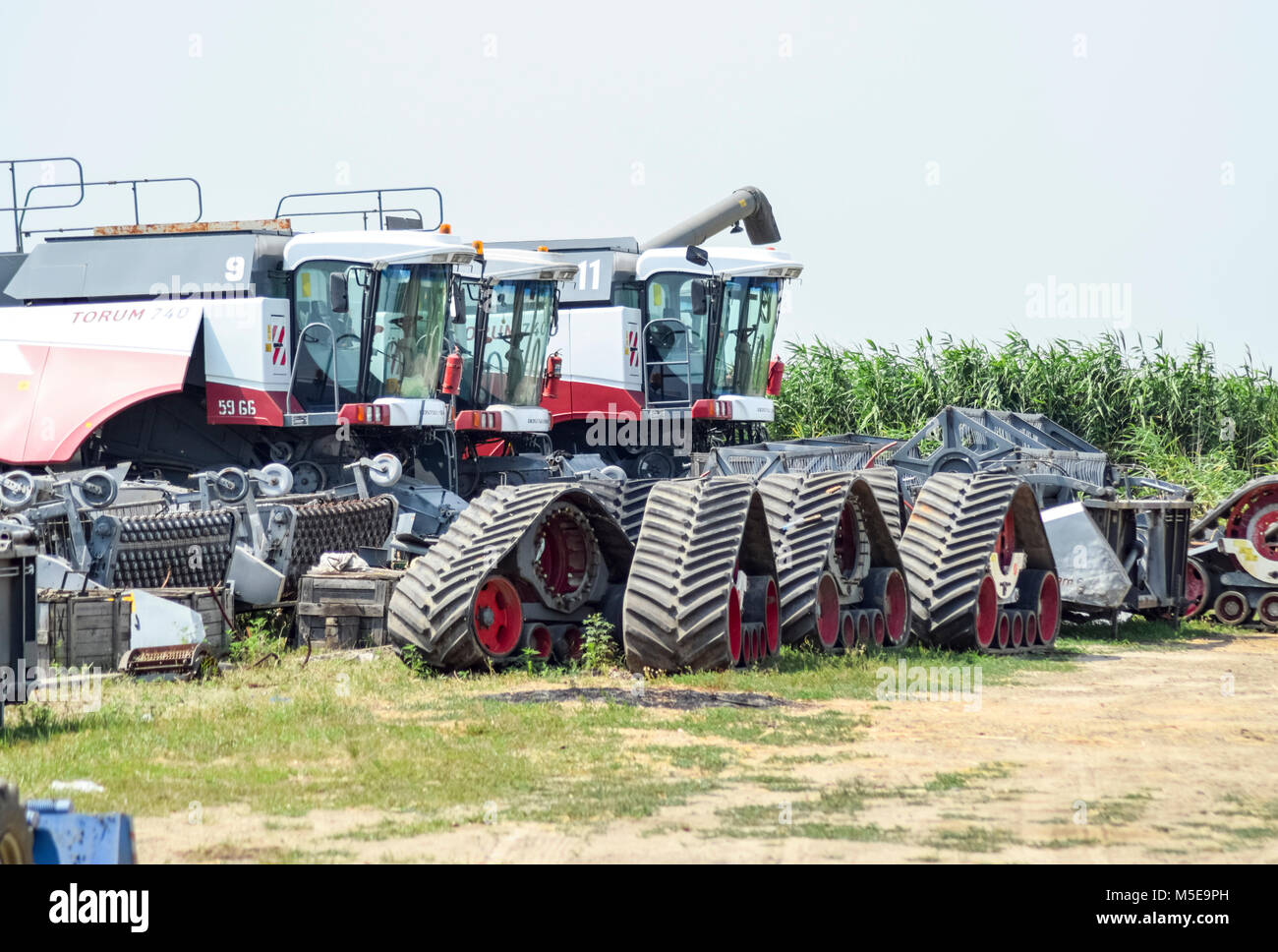 Combine harvesters Torum. Agricultural machinery Stock Photo - Alamy