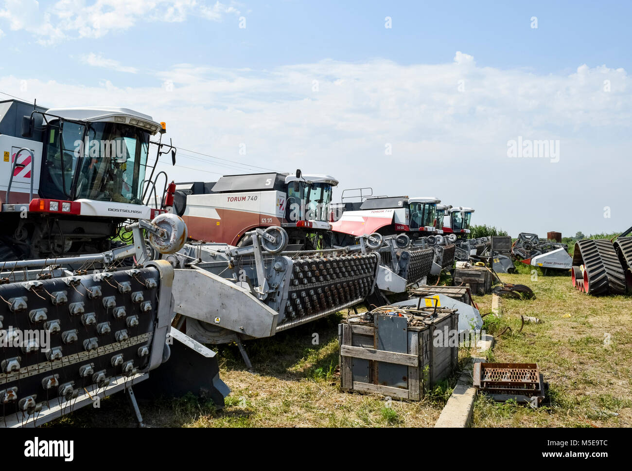 Combine harvesters Torum. Agricultural machinery Stock Photo - Alamy
