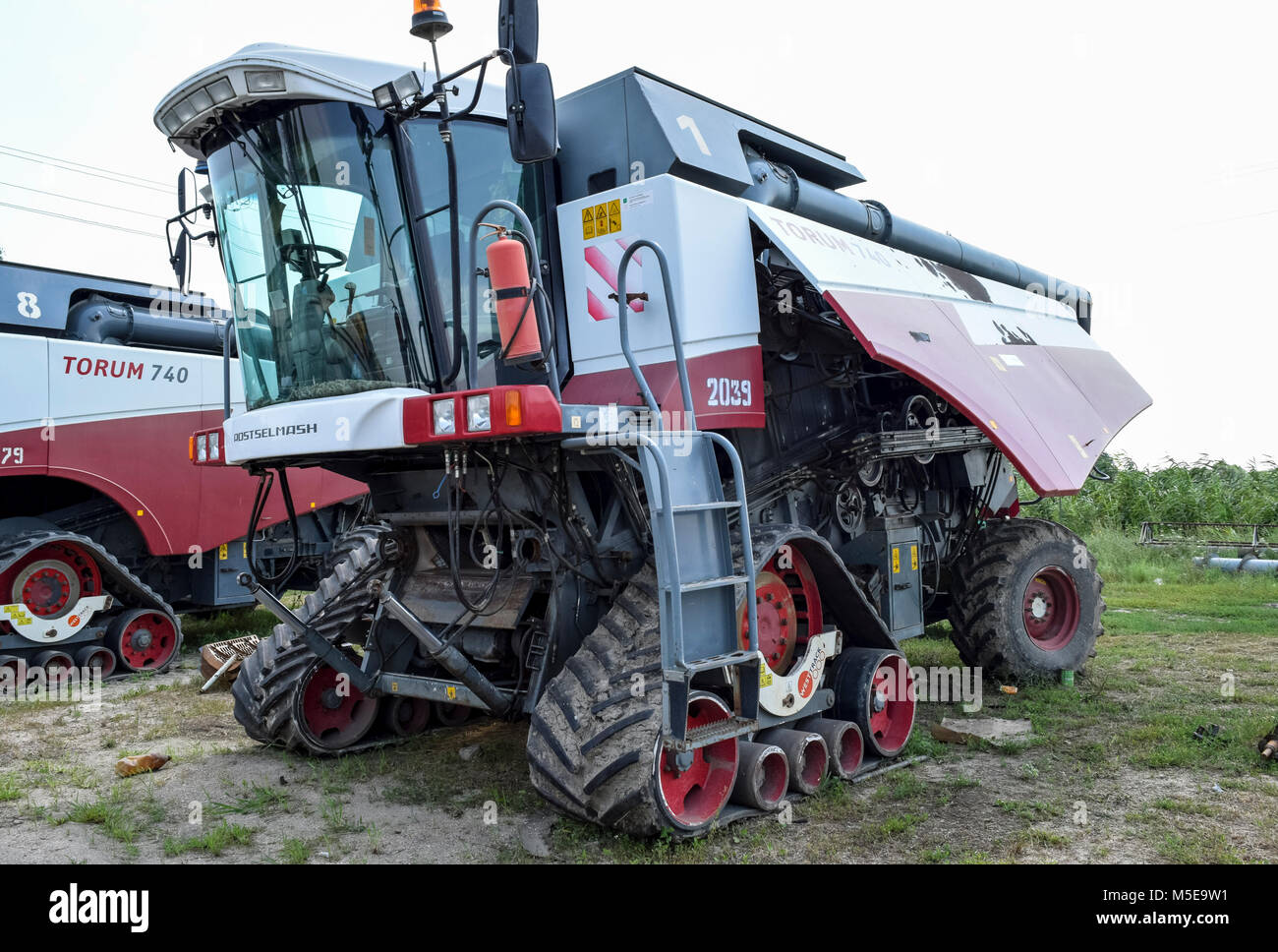 Combine harvesters Torum. Agricultural machinery Stock Photo - Alamy