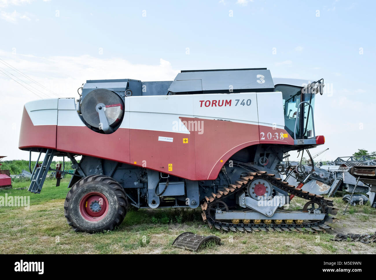 Combine harvesters Torum. Agricultural machinery Stock Photo - Alamy