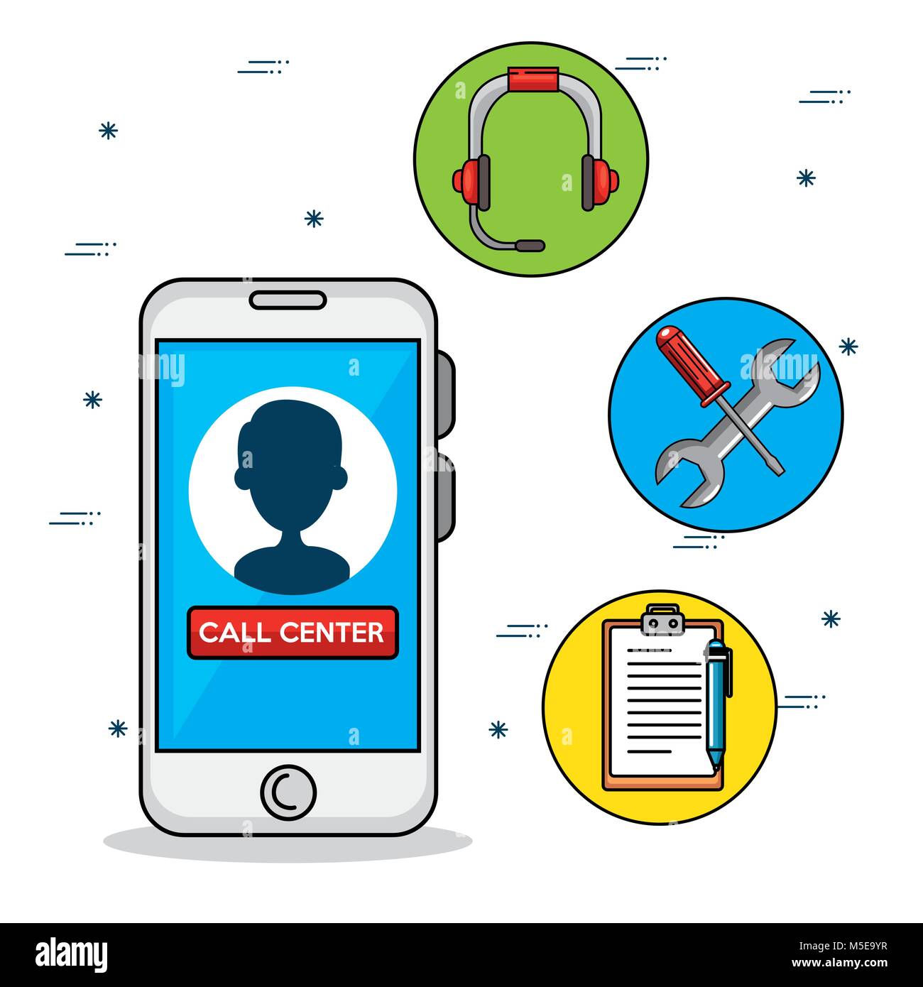 Call center keyboard online Cut Out Stock Images & Pictures - Alamy