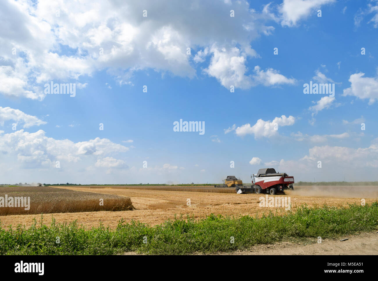 Combine harvesters Torum. Agricultural machinery Stock Photo - Alamy