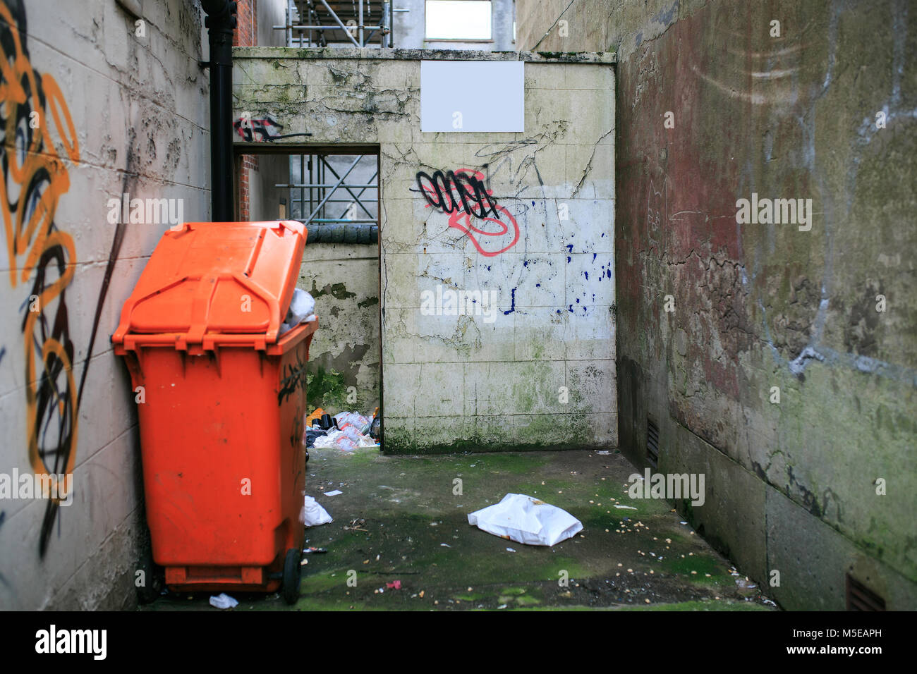 Rubbish container on the street Stock Photo - Alamy