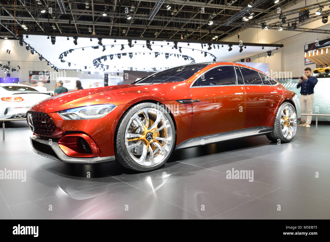 DUBAI, UAE - NOVEMBER 17: The show car Mercedes-AMG GT Concept is on ...