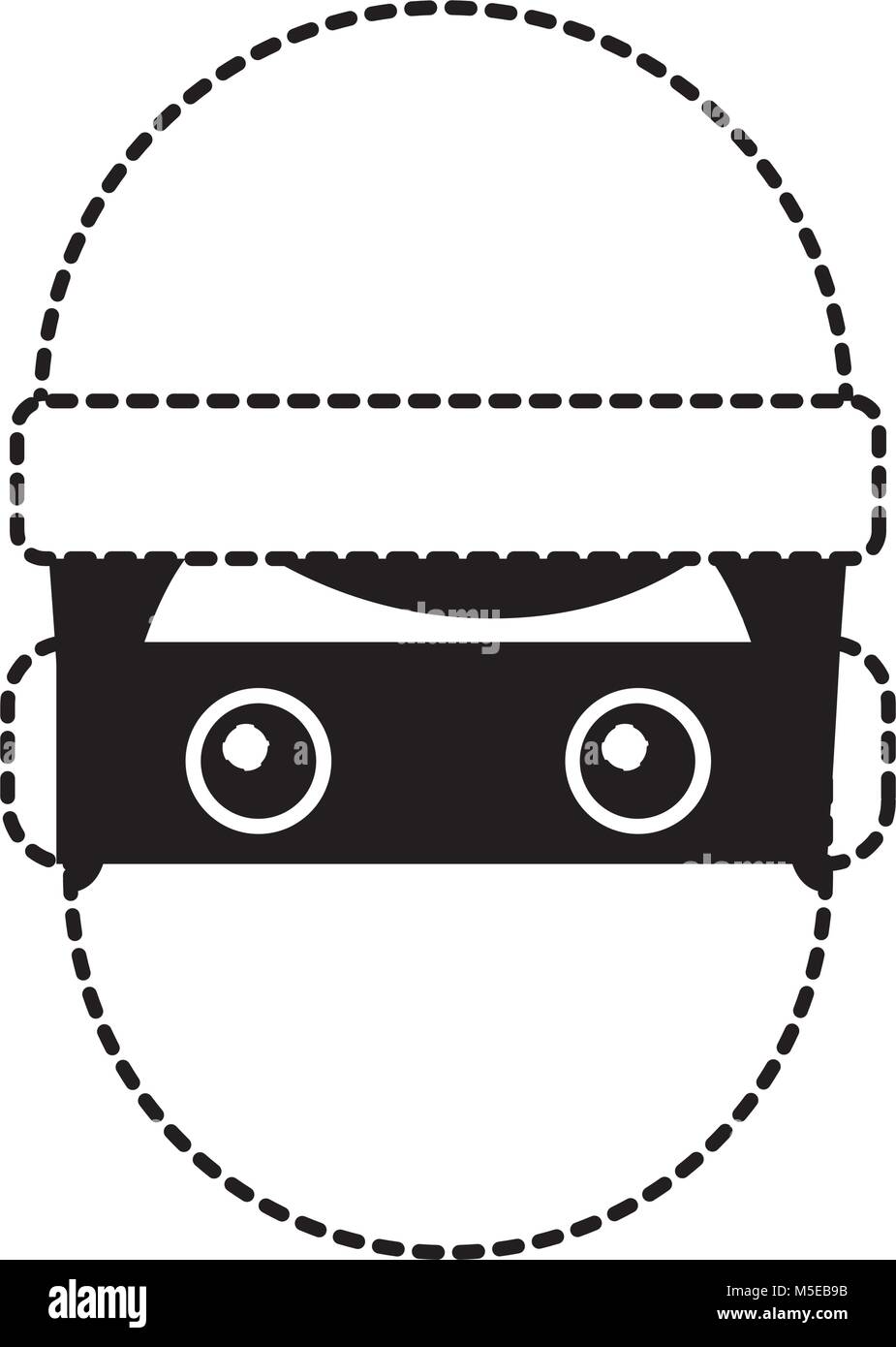 hacker man face with mask and cap cartoon Stock Vector Image & Art - Alamy