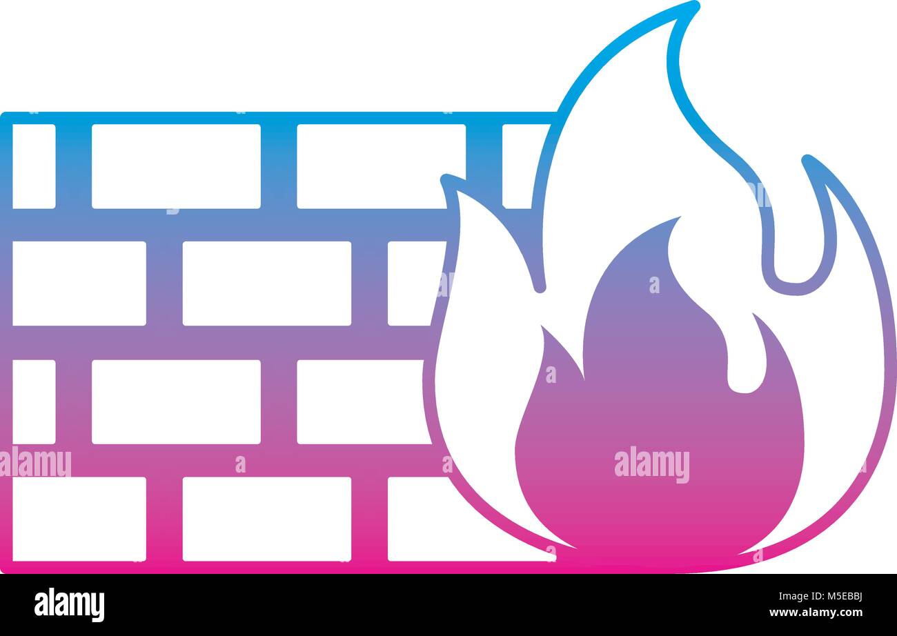 brick wall on fire flame burning Stock Vector Image & Art - Alamy