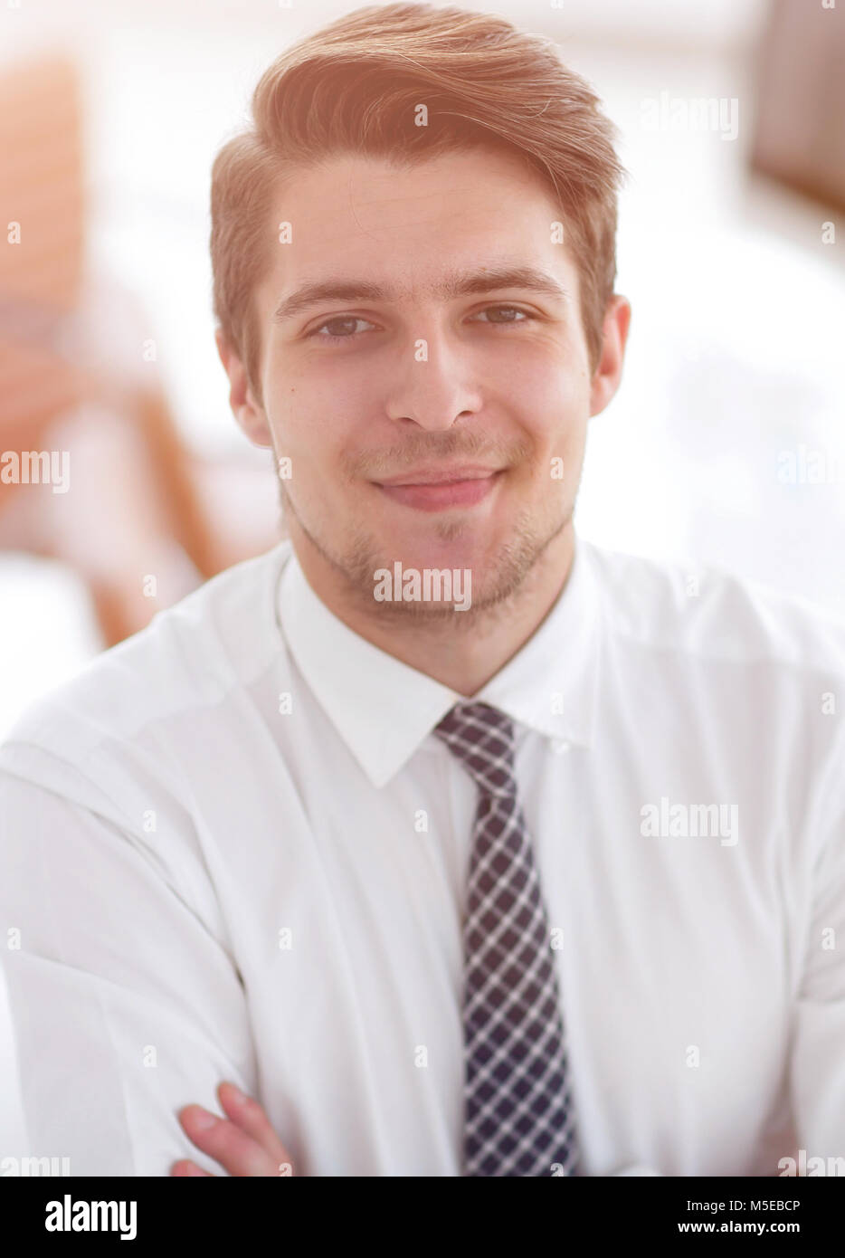 successful employee at a Desk Stock Photo - Alamy