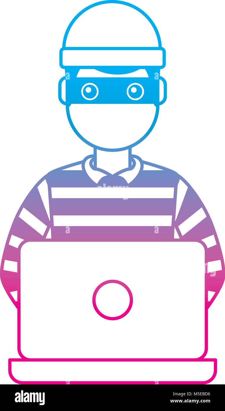 Hacker working computer code Stock Vector Images - Alamy