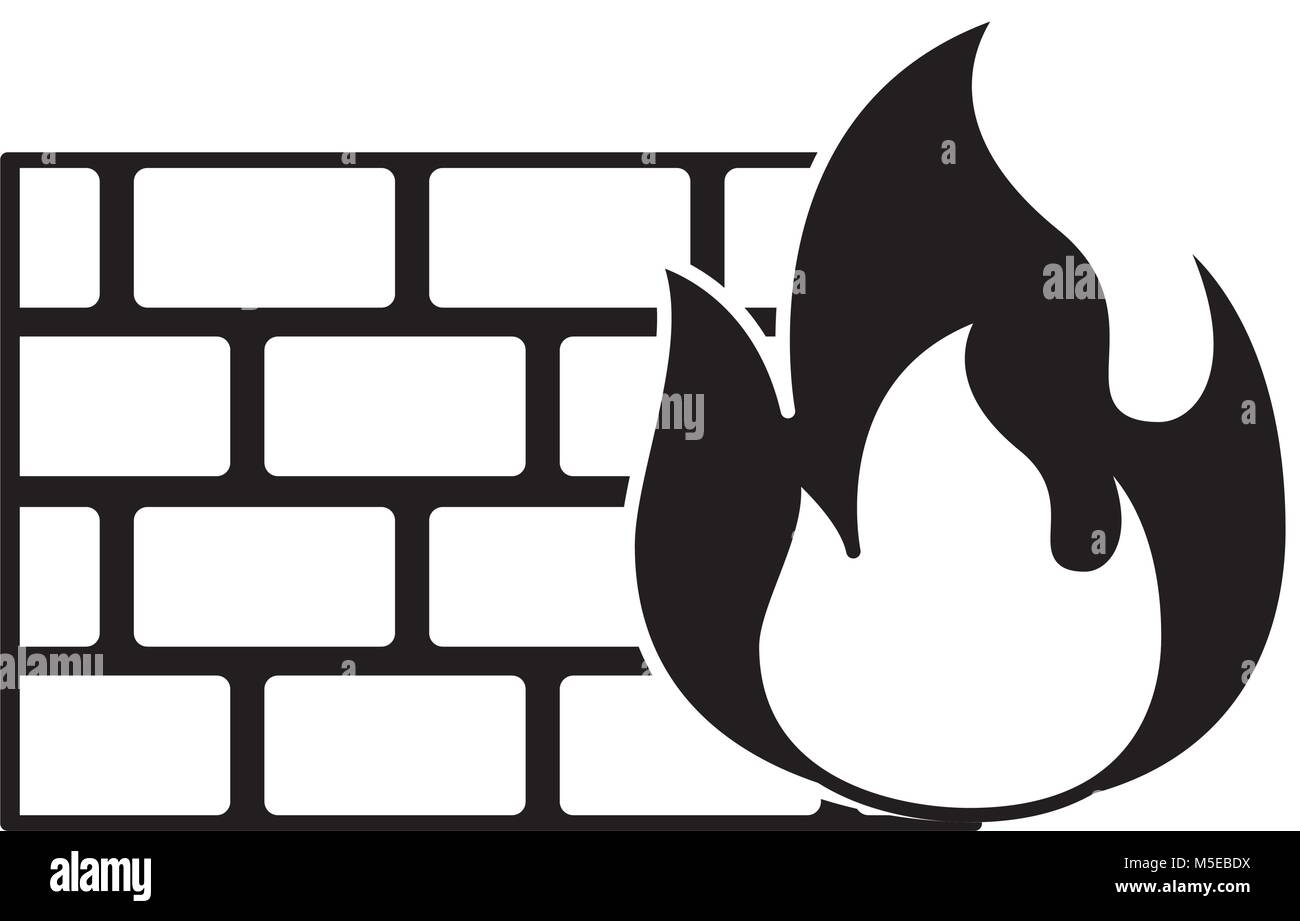 brick wall on fire flame burning Stock Vector Image & Art - Alamy